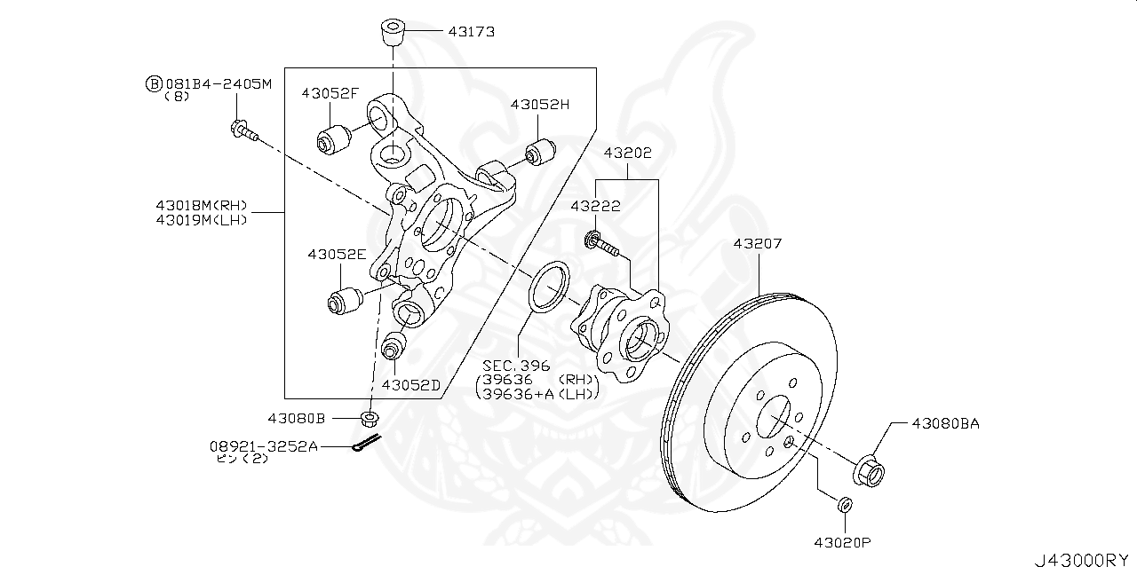43222-41B00 - Nissan - Bolt, Hub - Nengun Performance