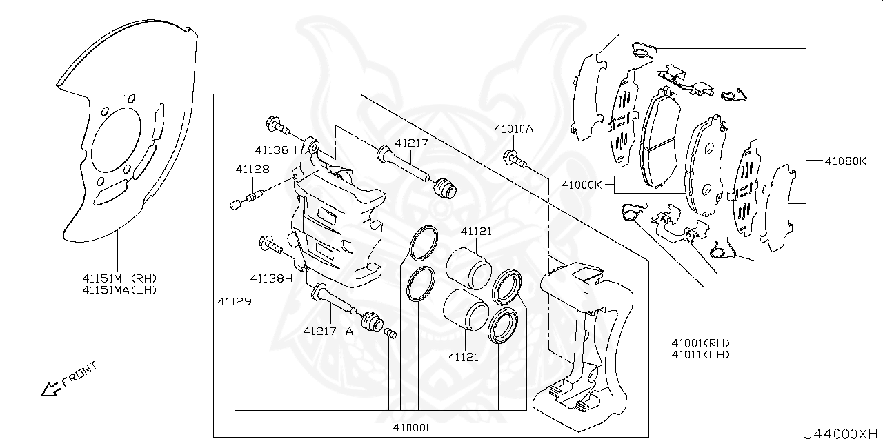 AY040-NS170 - Nissan - Pad Kit, Disk Brake Front - Nengun Performance