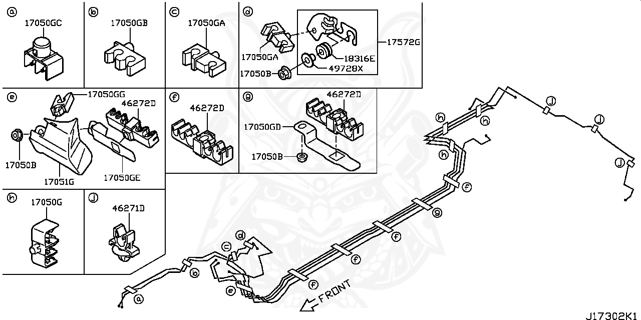 46271-7990A - Nissan - Clamps, Brake Tube - Nengun Performance
