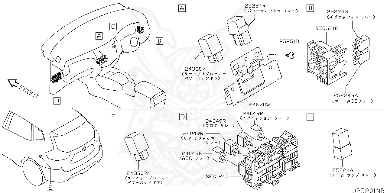 24330-C9900 - Nissan - Power Window Circuit Breaker Assembly - Nengun ...