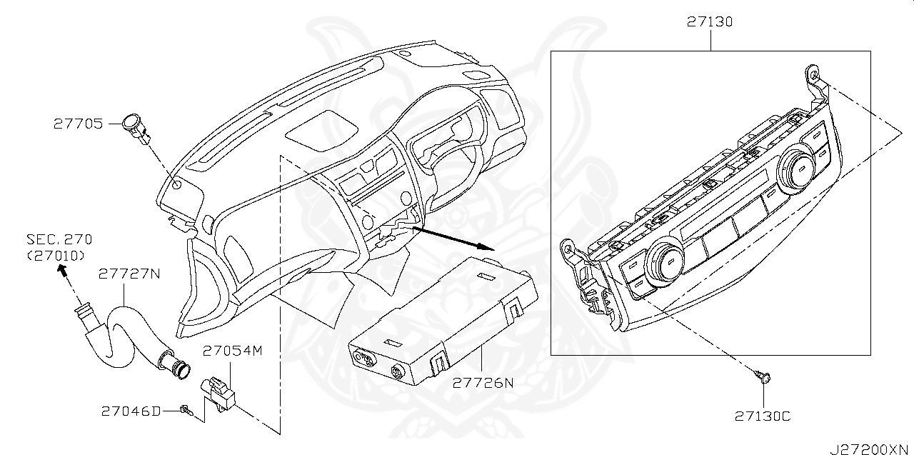 27721-3AA0A - Nissan - Sun Sensor Assembly - Nengun Performance