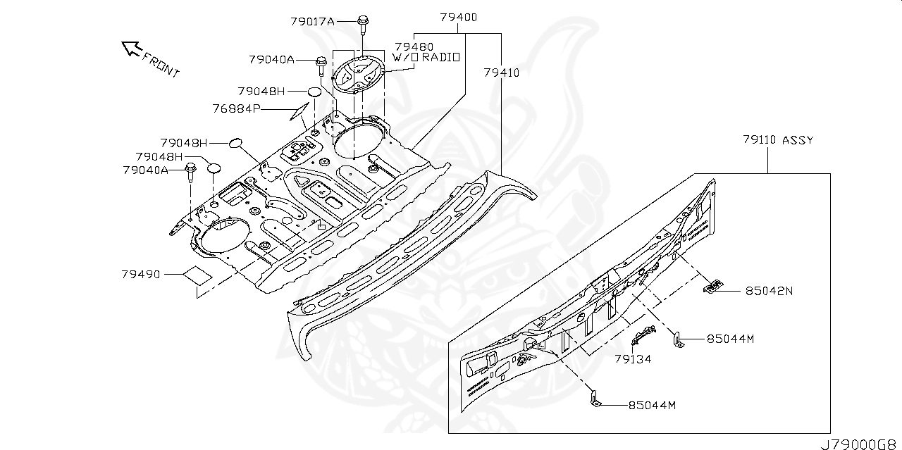 64890-U7400 - Nissan - Drain Hole Cover - Nengun Performance