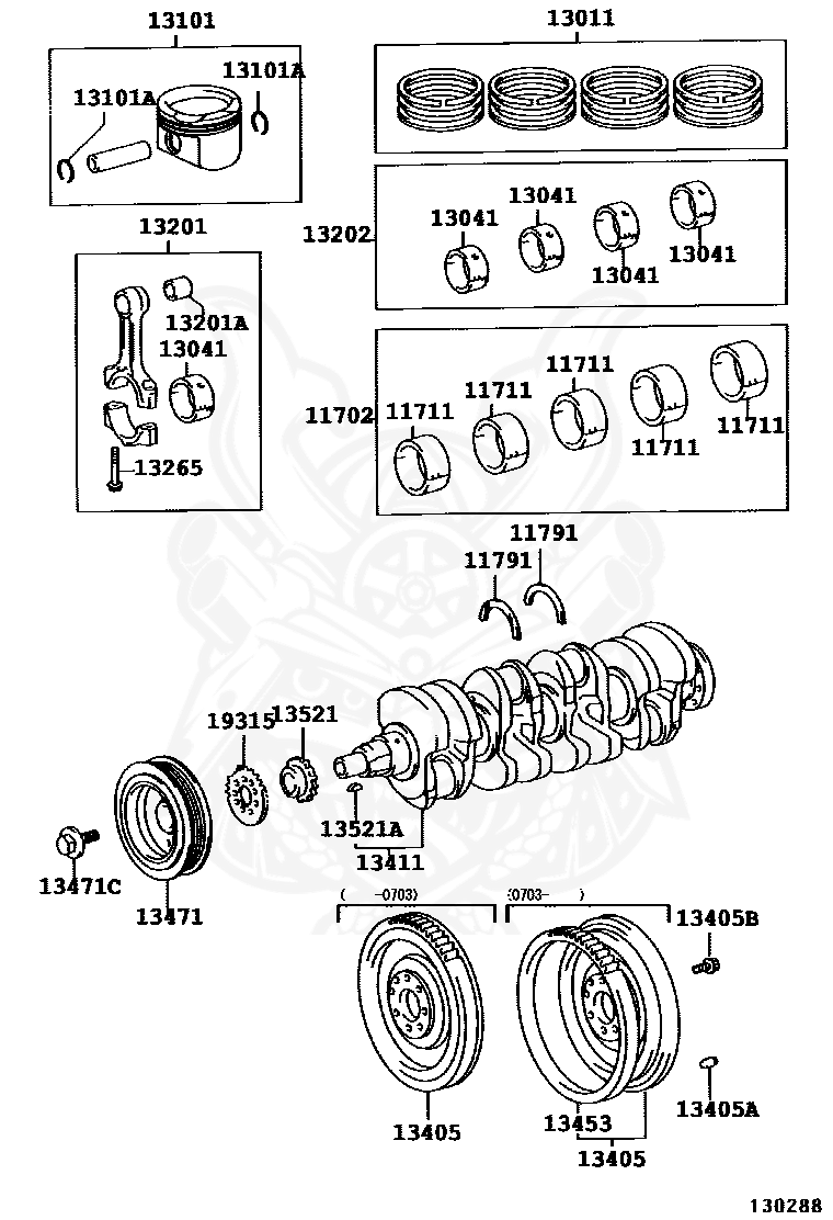 13011-22090 - Toyota - Ring Set, Piston - Nengun Performance
