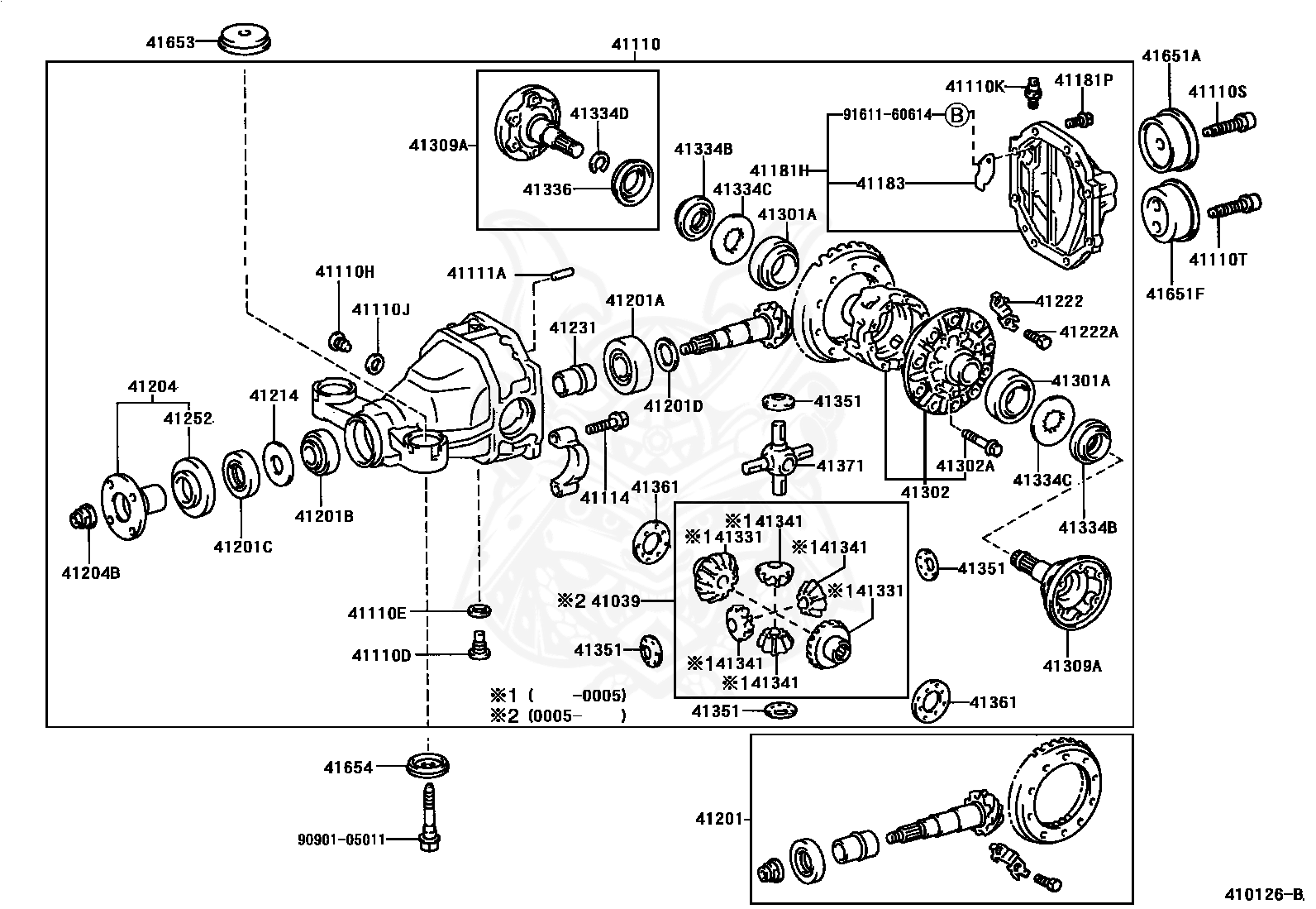 41654-22010 - Toyota - Stopper, Rear Differential Mount, Lower - Nengun ...