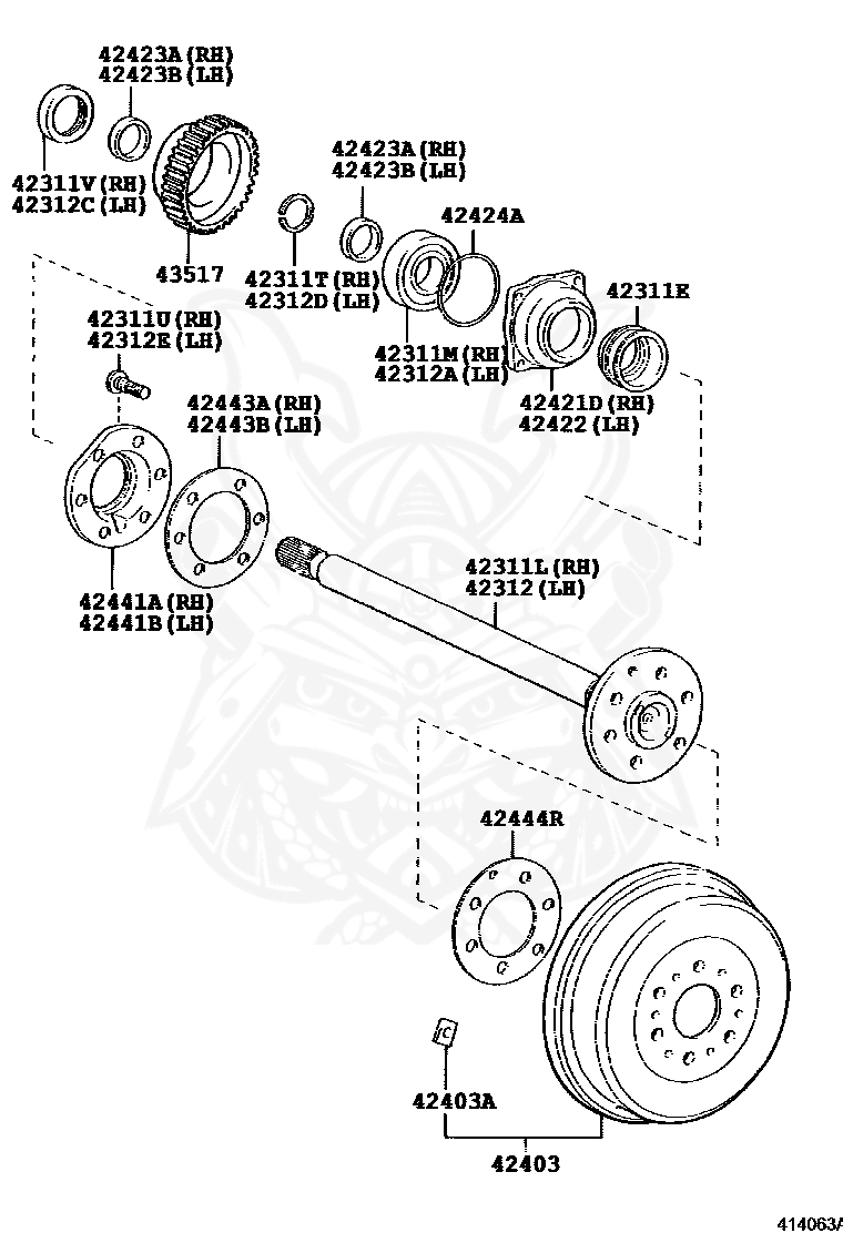 42423-20010 - Toyota - Retainer, Rear Axle Bearing, Inner Lh - Nengun ...
