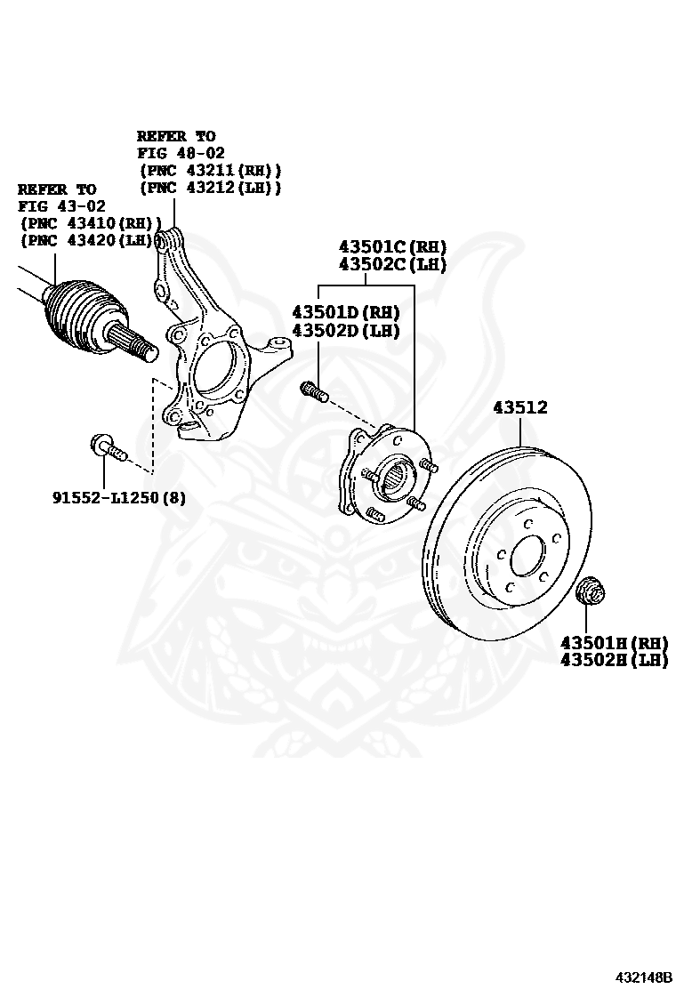 90177-22001 - Toyota - Nut (for Rear Axle Shaft Lh) - Nengun Performance