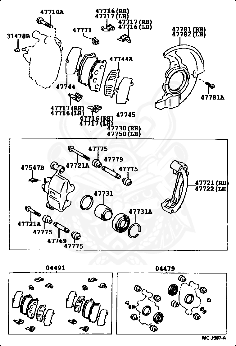 90119-09003 - Toyota - Bolt (for Front Disc Brake Cylinder Mounting ...