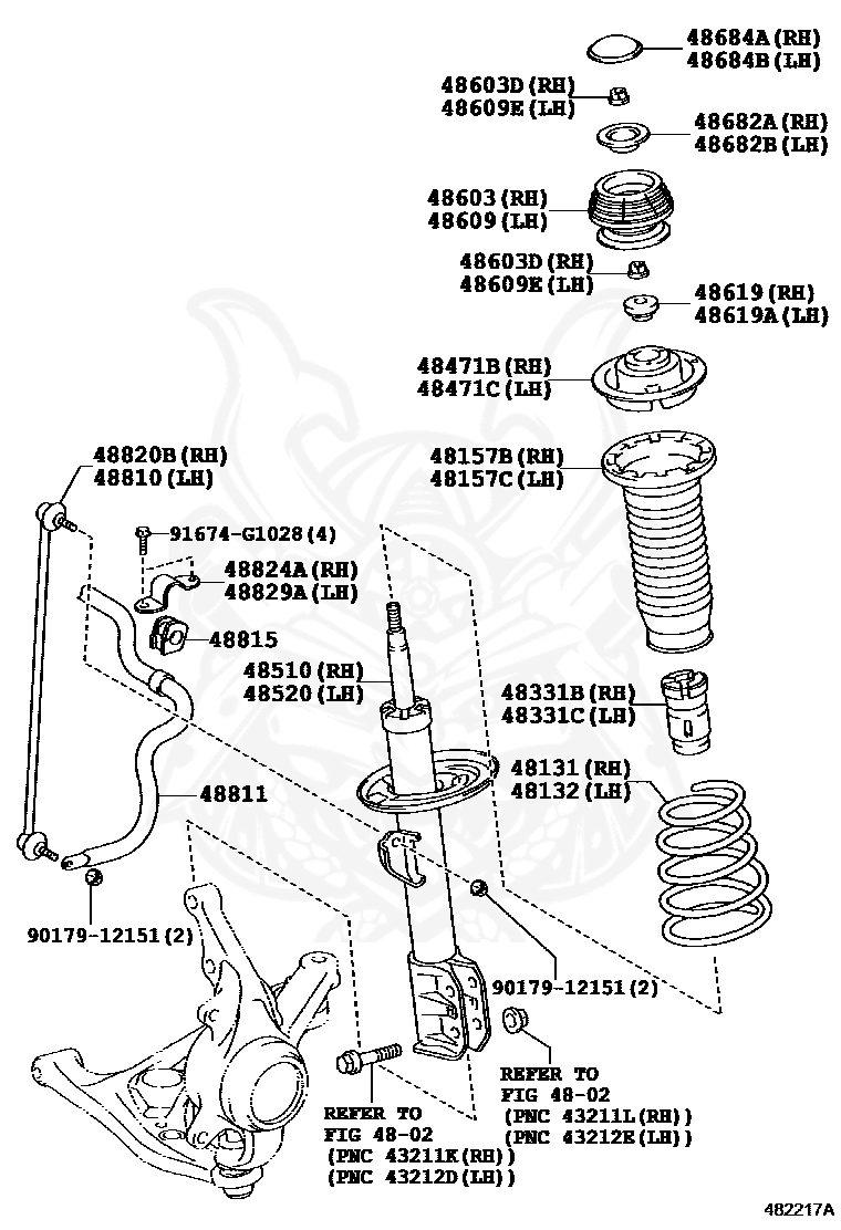 48609-52100 - Toyota - Support Sub-assy, Front Suspension, Lh - Nengun ...