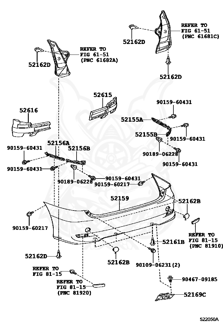 52161-16010 - Toyota - Clip, Front Bumper - Nengun Performance