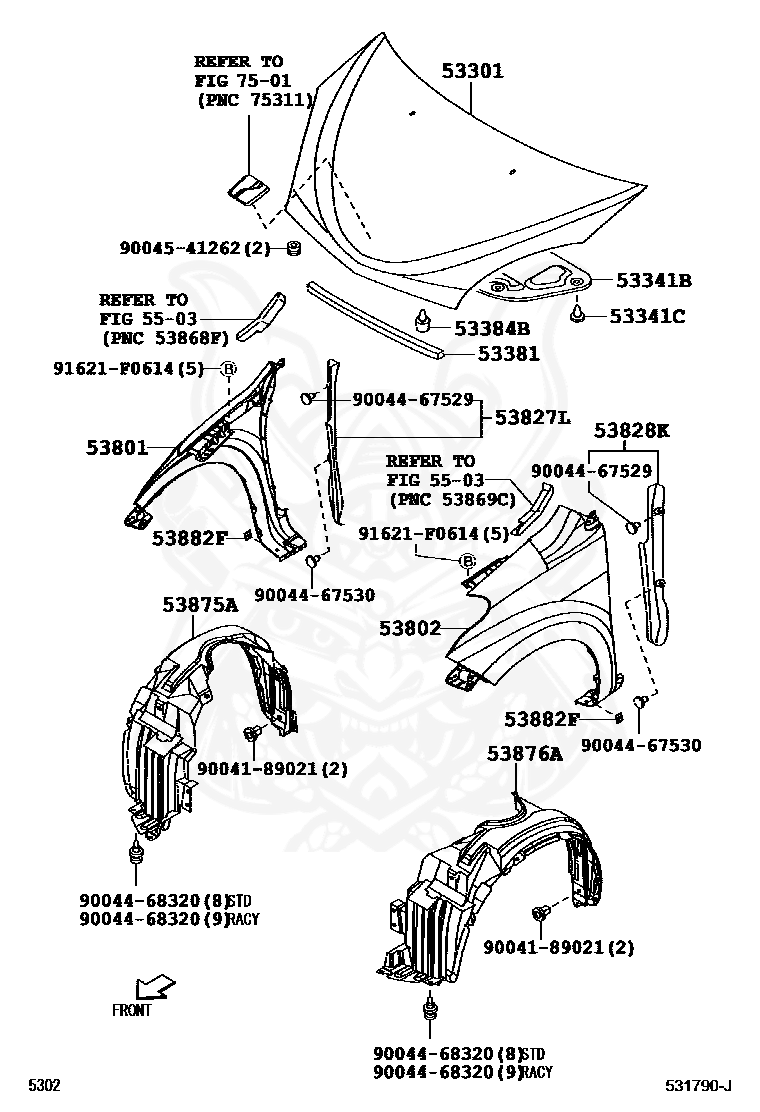 53882-87701 - Toyota - Seal, Front Fender - Nengun Performance