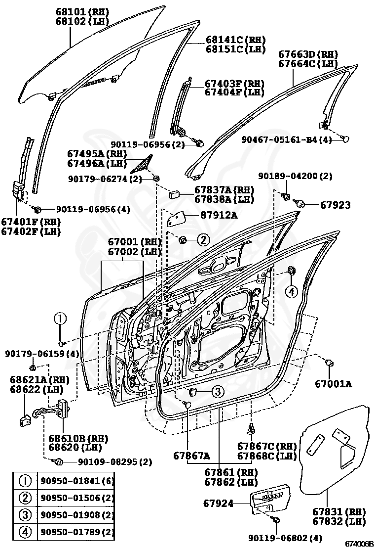 67837-51010 - Lexus - Seal, Front Door Vent, Lh - Nengun Performance