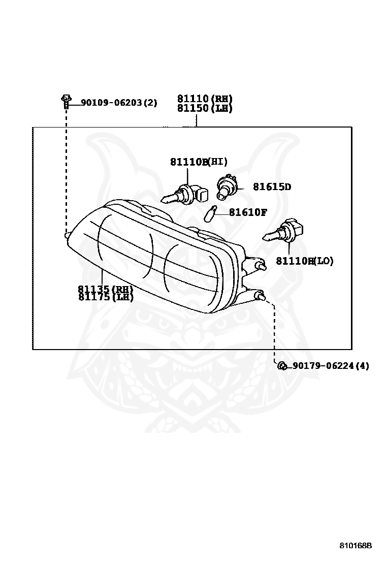 81170-22680 - Toyota - Unit Assy, Headlamp, Lh - Nengun Performance