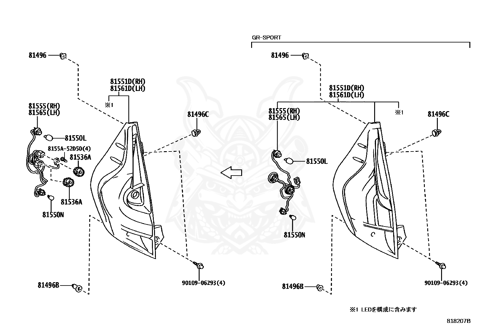 81496-60010 - Toyota - Guide, Rear Combination Lamp - Nengun Performance