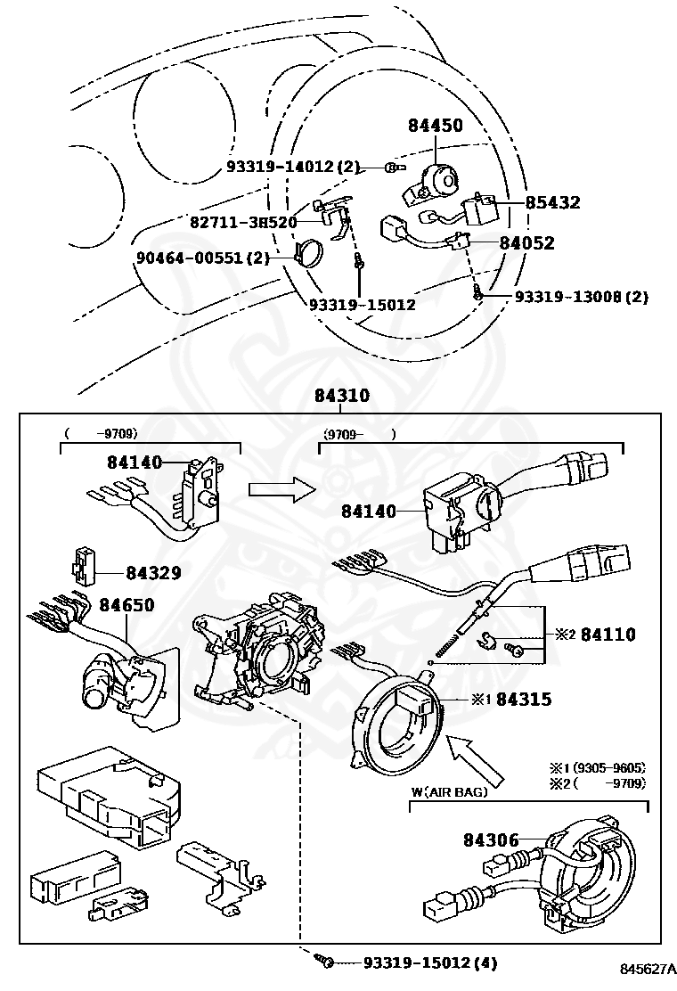 84112-80153 - Toyota - Switch Assy, Light Control, No.1 - Nengun ...