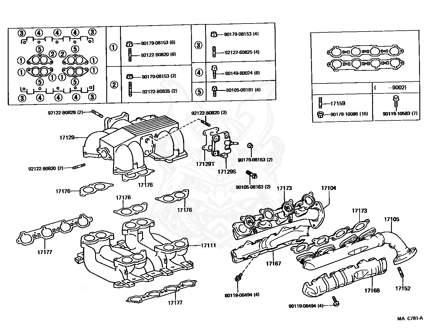 17105-50020 - Toyota - Manifold Sub-assy, Exhaust, Lh - Nengun Performance
