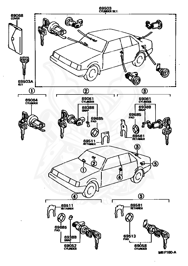 69555-20010 - Toyota - Cover Sub-assy, Key - Nengun Performance