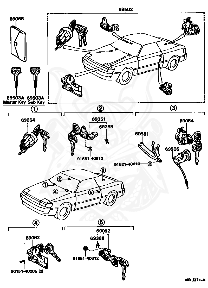 69555-20010 - Toyota - Cover Sub-assy, Key - Nengun Performance