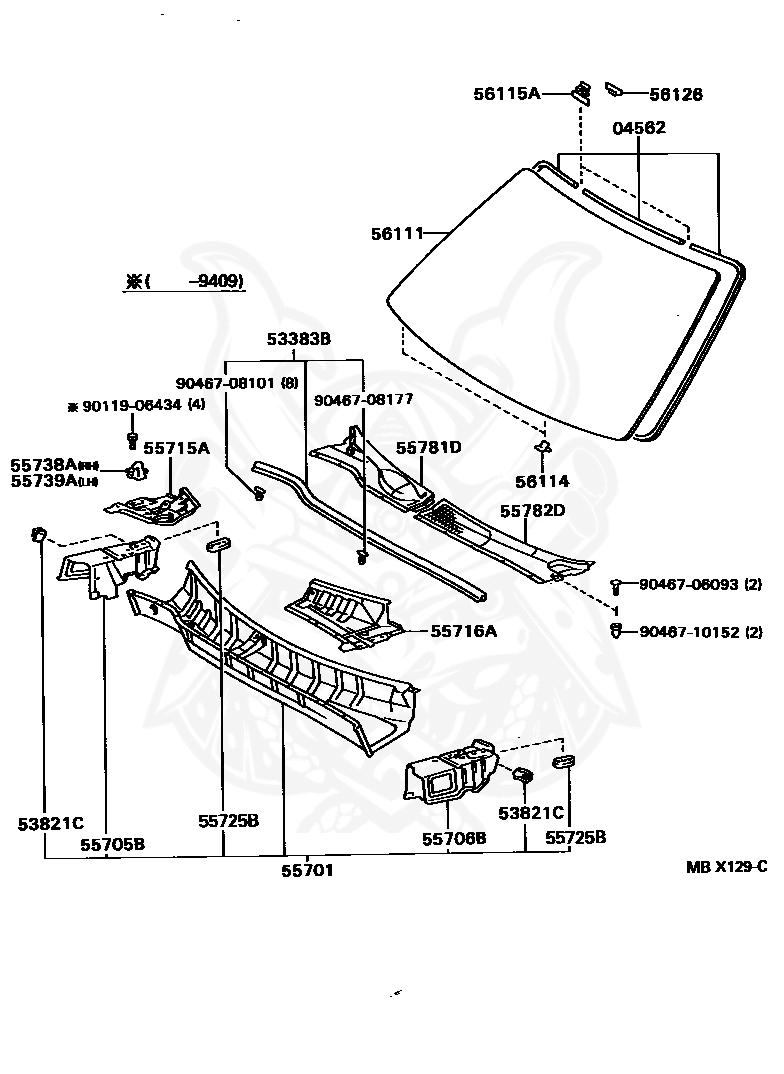 56111-22790 - Toyota - Glass, Windshield - Nengun Performance