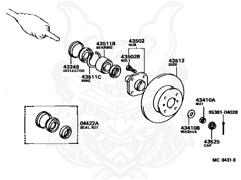 90942-02047 - Toyota - Bolt, Hub (for Rear Axle Lh) - Nengun Performance