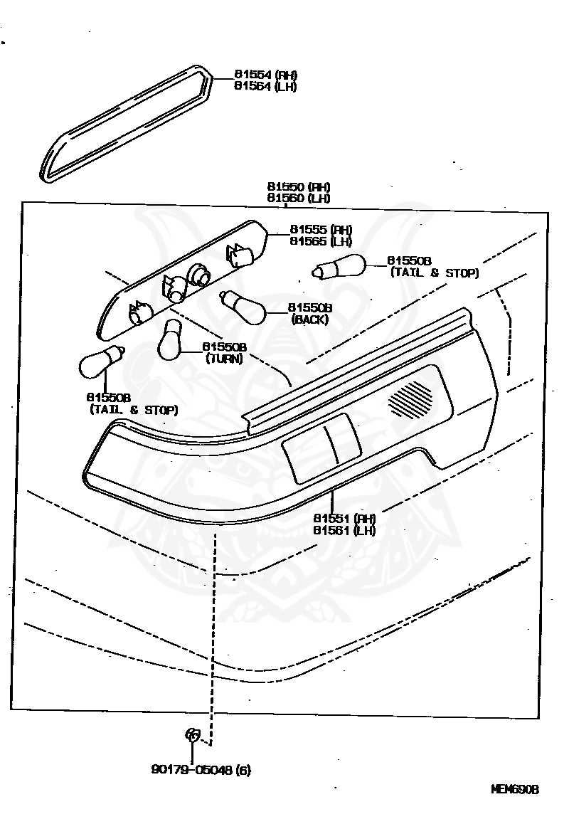 99132-11210 - Toyota - Bulb (for Front Turn Signal Lamp) - Nengun ...