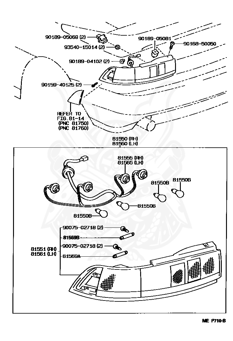 99132-11210 - Toyota - Bulb (for Front Turn Signal Lamp) - Nengun ...