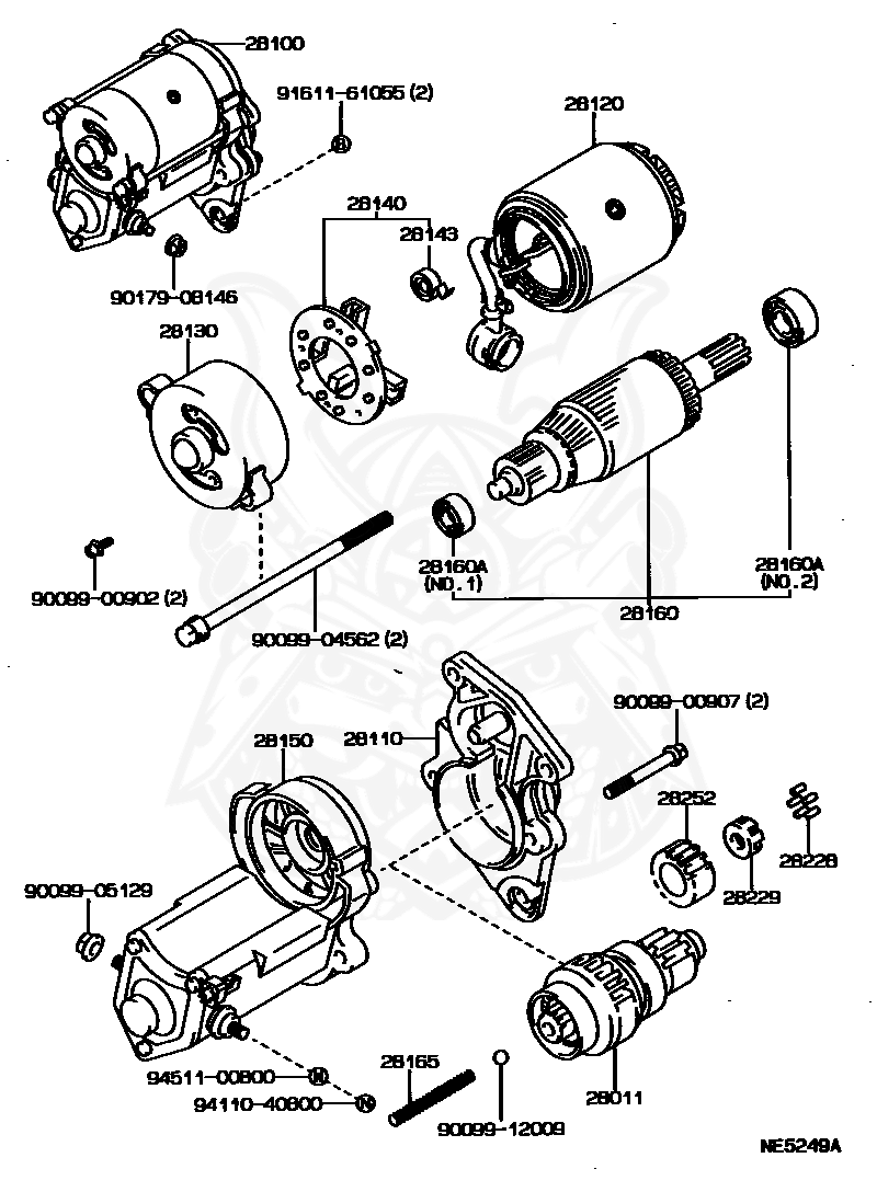28140-70020 - Toyota - Holder Assy, Starter Brush - Nengun Performance