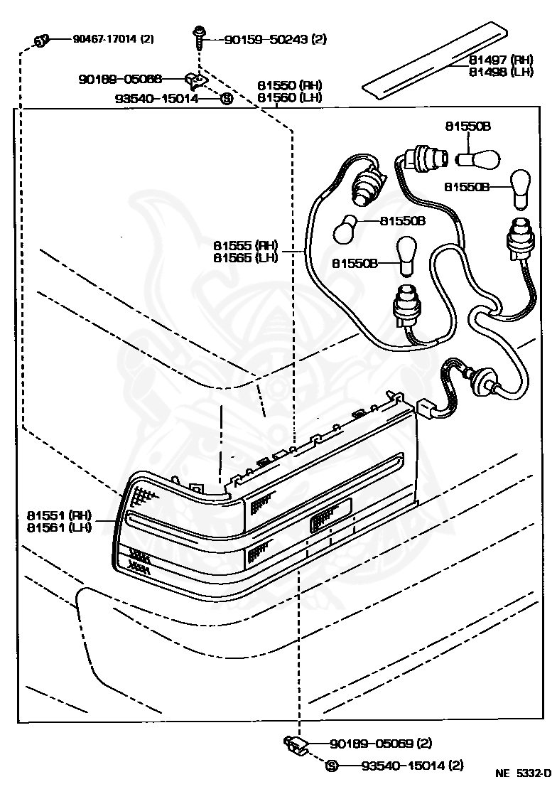 99132-21210 - Toyota - Bulb (for Rear Combination Lamp) - Nengun ...
