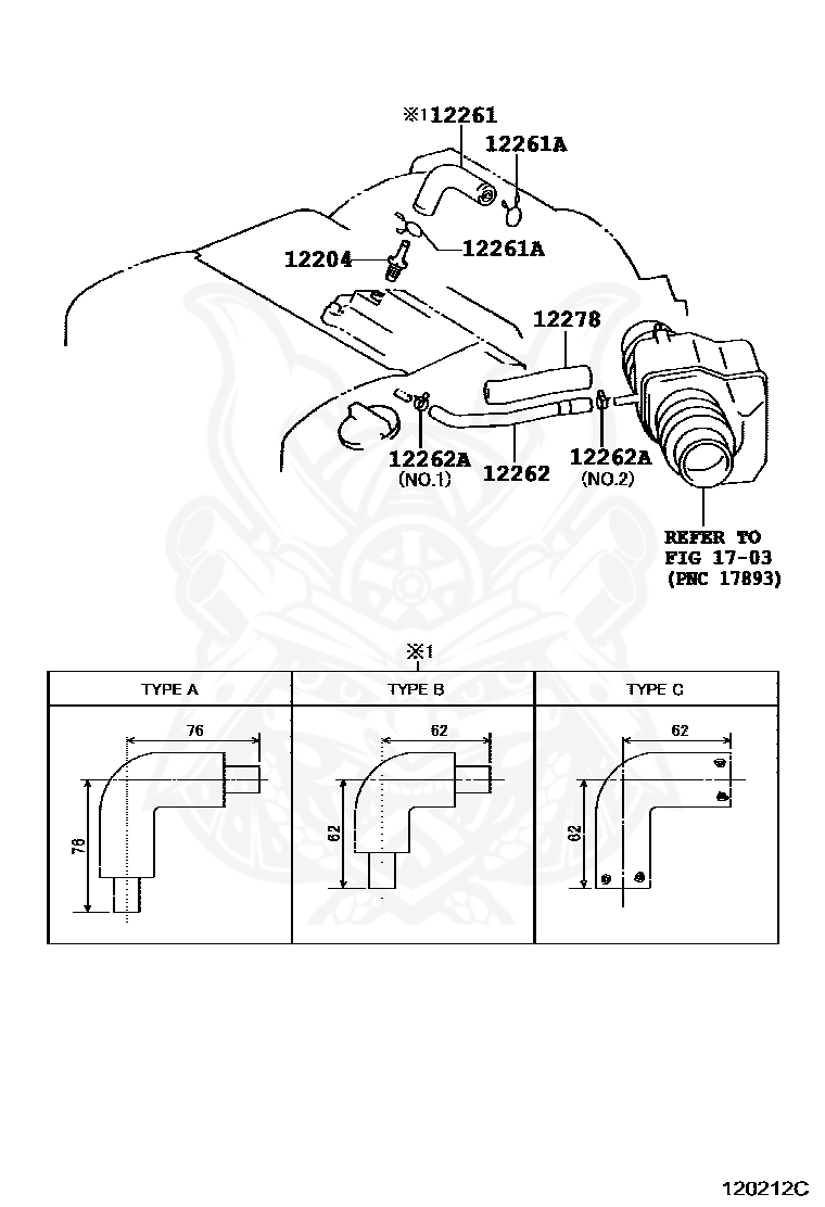 96134-41900 - Toyota - Clip (for Ventilation Hose No.2) - Nengun ...