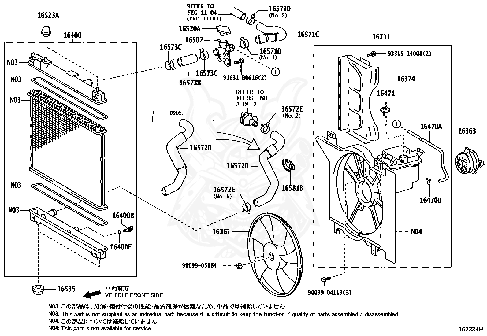 90467-34004 - Toyota - Clip, Radiator Hose, No.4 - Nengun Performance