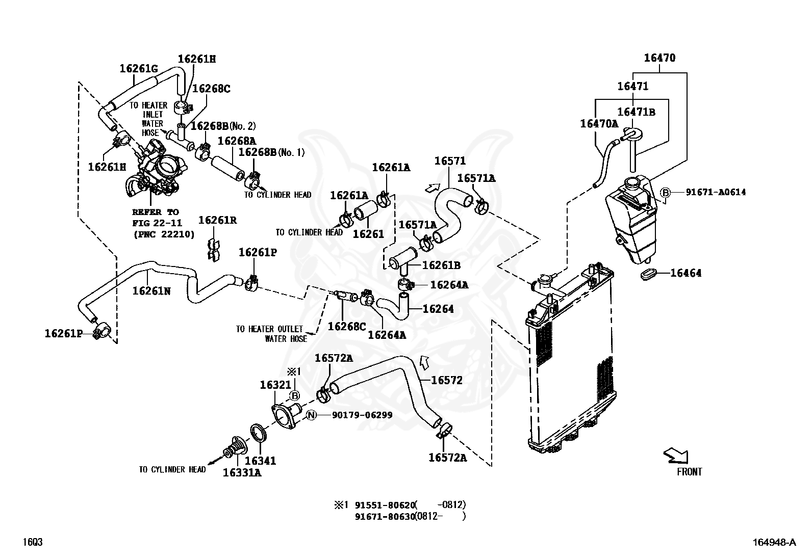 16341-35010 - Toyota - Gasket, Water Inlet - Nengun Performance