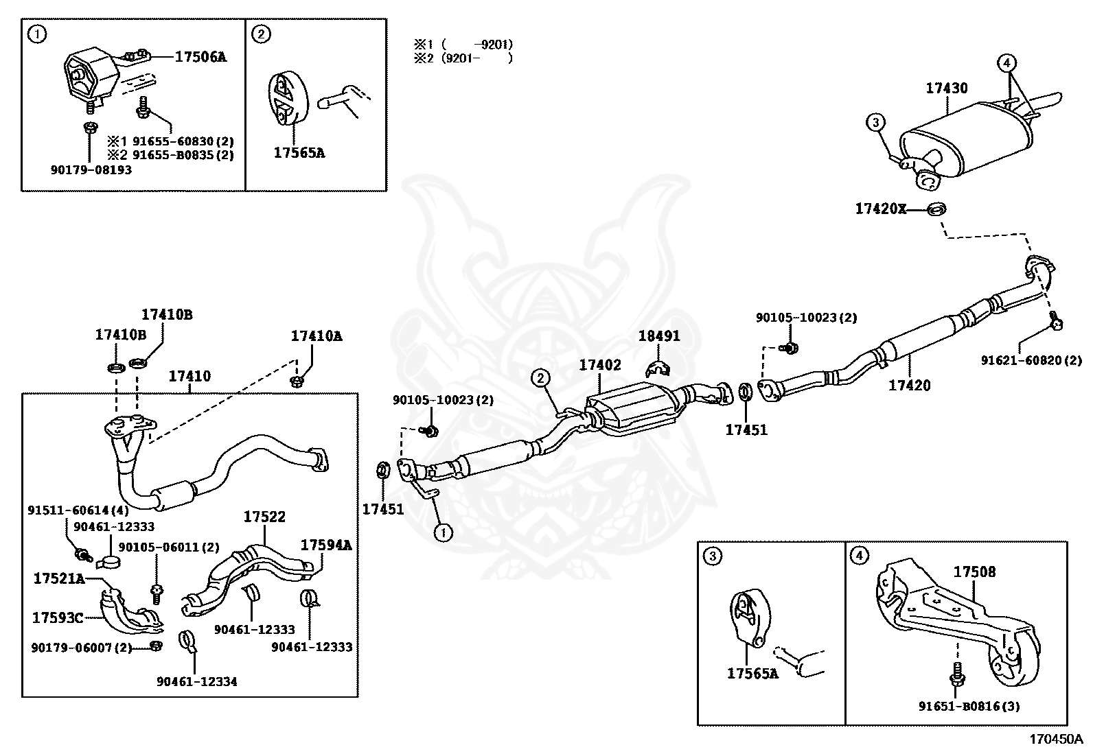 90179-10070 - Toyota - Nut, Exhaust Pipe Set Stud Bolt - Nengun Performance