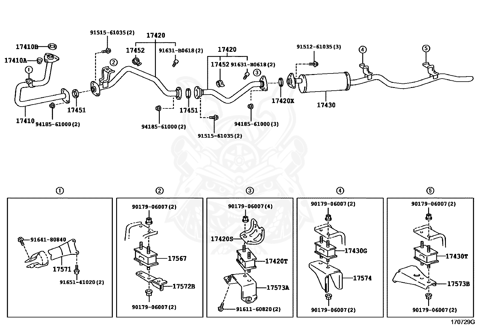 90179-10070 - Toyota - Nut, Exhaust Pipe Set Stud Bolt - Nengun Performance