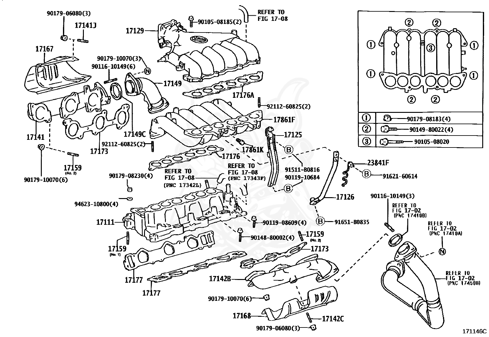 90179-10070 - Toyota - Nut, Exhaust Pipe Set Stud Bolt - Nengun Performance