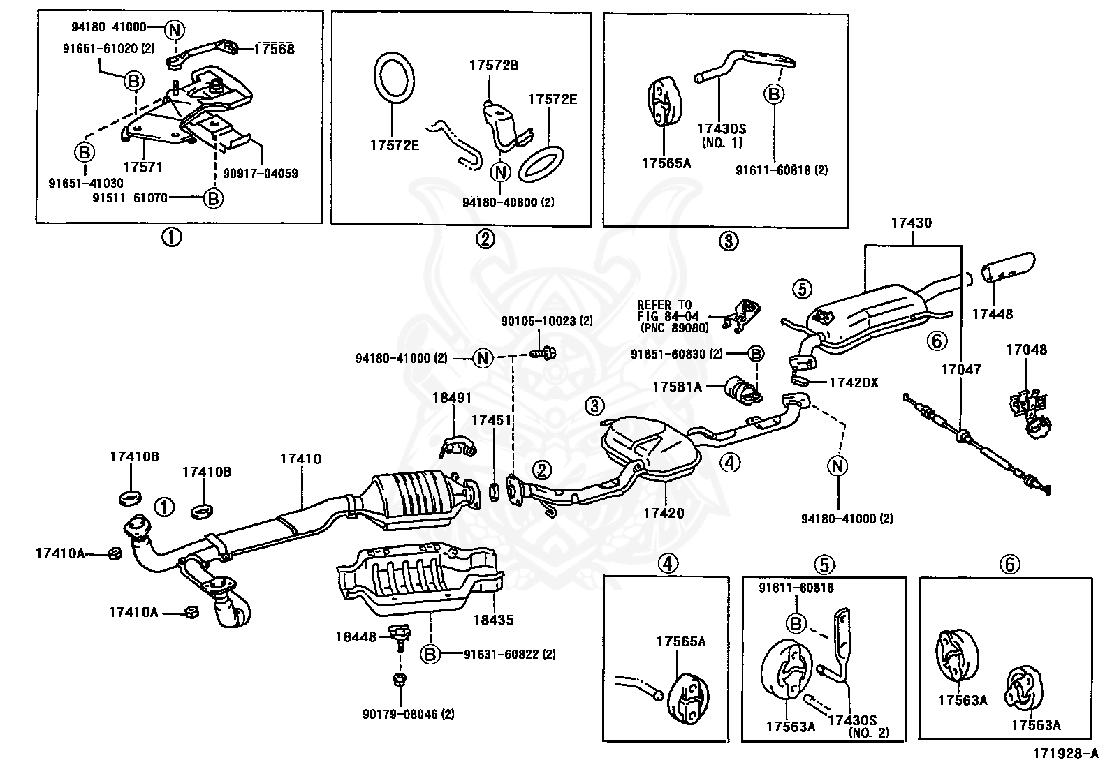 90179-10070 - Toyota - Nut, Exhaust Pipe Set Stud Bolt - Nengun Performance