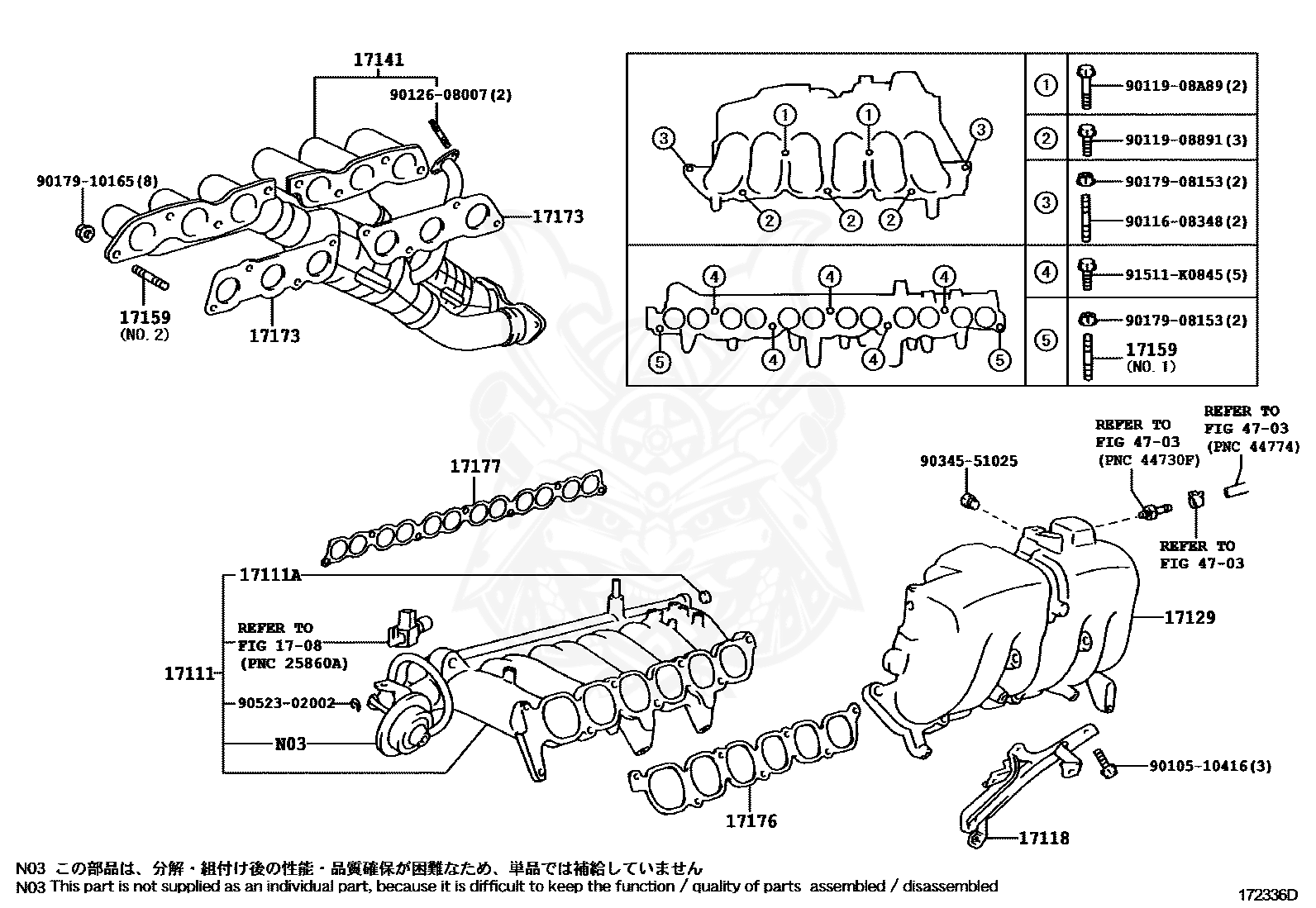 90126-08026 - Toyota - Bolt, Stud (for Intake Manifold To Cylinder Head ...