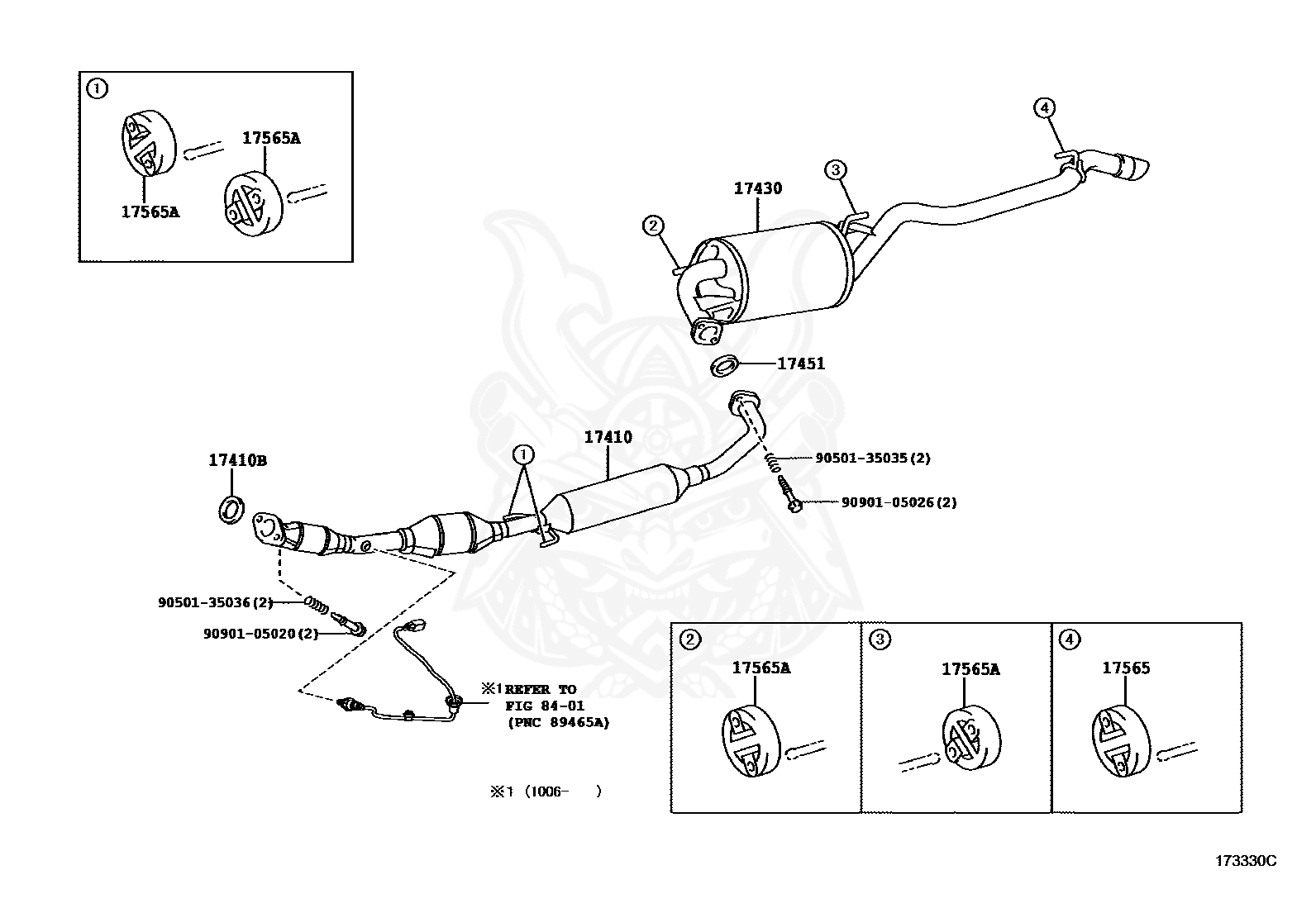 17451-21030 - Toyota - Gasket, Exhaust Pipe - Nengun Performance