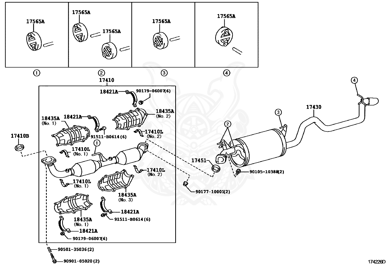 17451-22070 - Toyota - Gasket, Exhaust Pipe - Nengun Performance