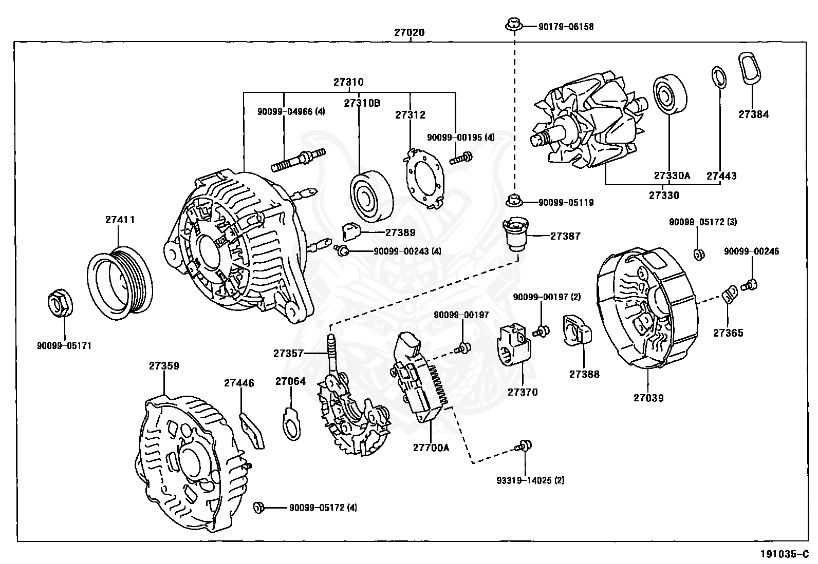 27370-75060 - Toyota - Holder Assy, Alternator Brush - Nengun Performance