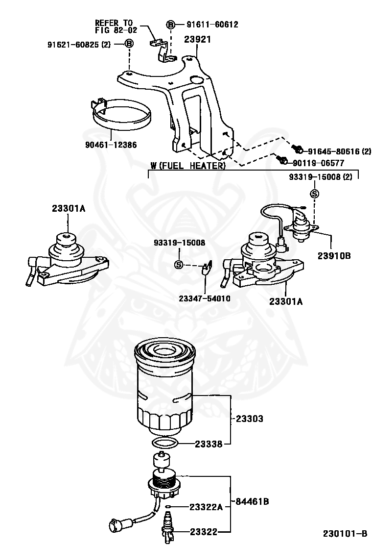 23303-64010 - Toyota - Element Sub-assy, Fuel Filter - Nengun Performance