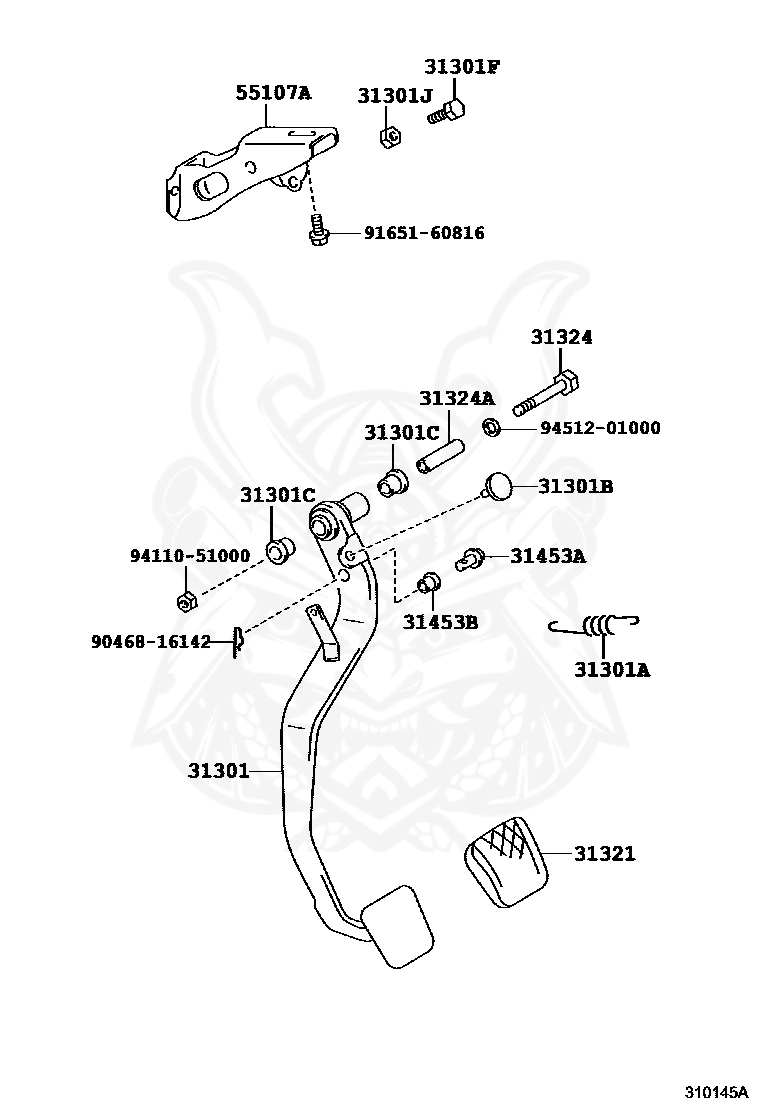 90386-13015 - Toyota - Bush (for Brake Pedal) - Nengun Performance