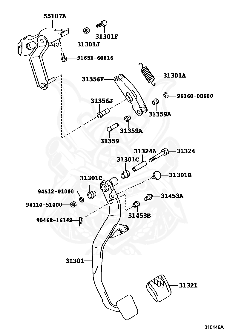 90386-13015 - Toyota - Bush (for Brake Pedal) - Nengun Performance