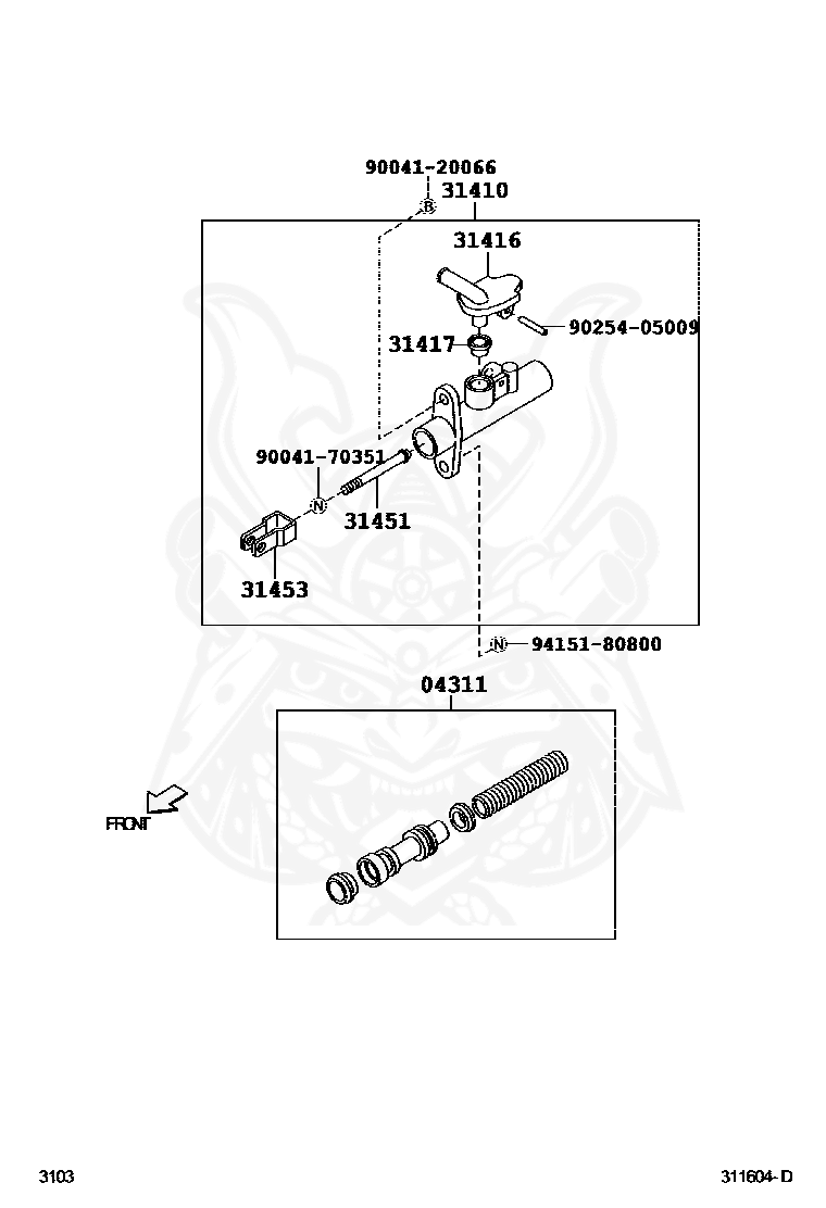 31417-35010 - Toyota - Grommet, Clutch Reservoir - Nengun Performance