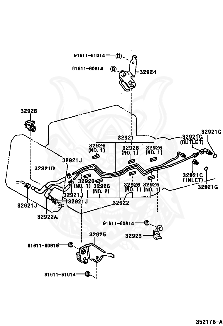 90301-11006 - Toyota - Ring, O (for Manual Transmission Oil Cooler Tube ...