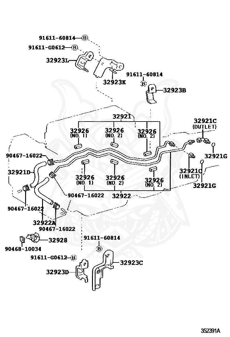 90301-11006 - Toyota - Ring, O (for Manual Transmission Oil Cooler Tube ...