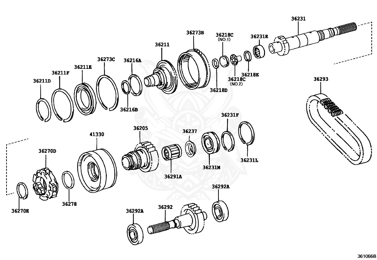 36293-28021 - Toyota - Chain, Transfer Front Drive - Nengun Performance