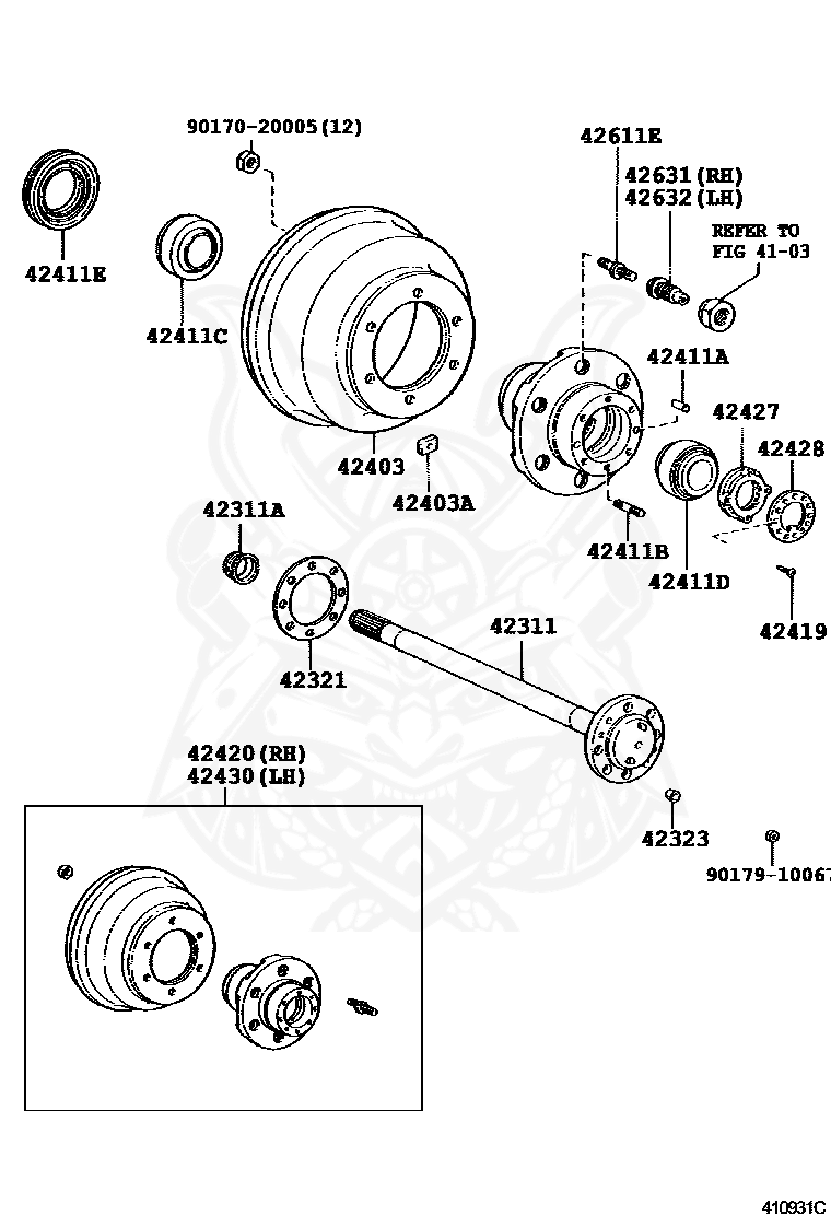 90311-75003 - Toyota - Seal, Oil (for Rear Axle Shaft Lh) - Nengun ...