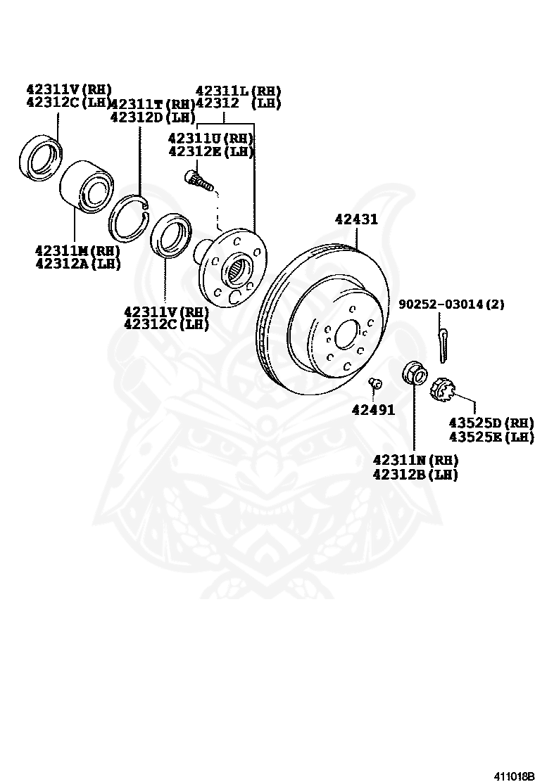 90369-38003 - Toyota - Bearing RH - Nengun Performance