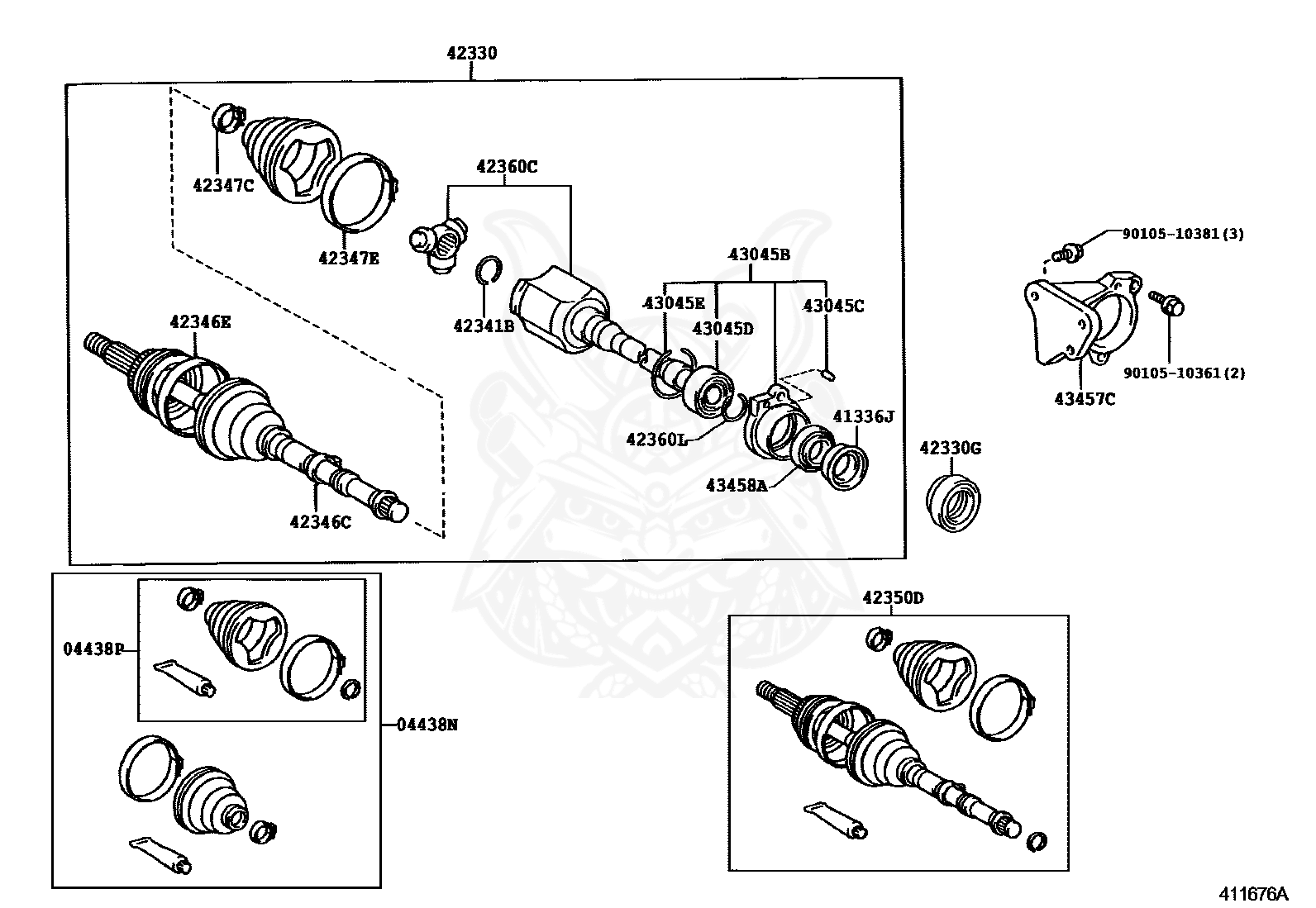 90363-36004 - Toyota - Bearing (for Front Drive Shaft) - Nengun Performance