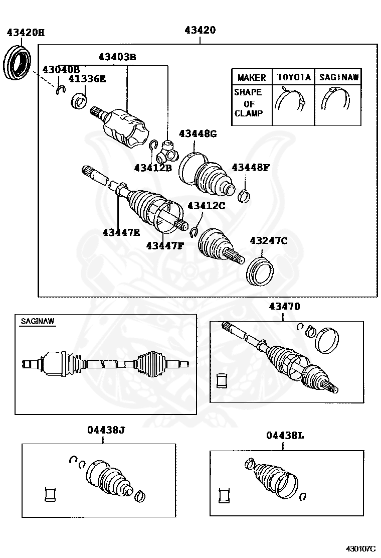 43247-12010 - Toyota - Deflector, Rear Wheel Bearing Dust, No.2 ...