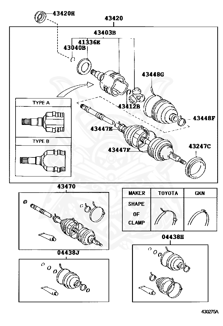 42345-14010 - Toyota - Clamp (for Rear Drive Shaft Damper) - Nengun ...